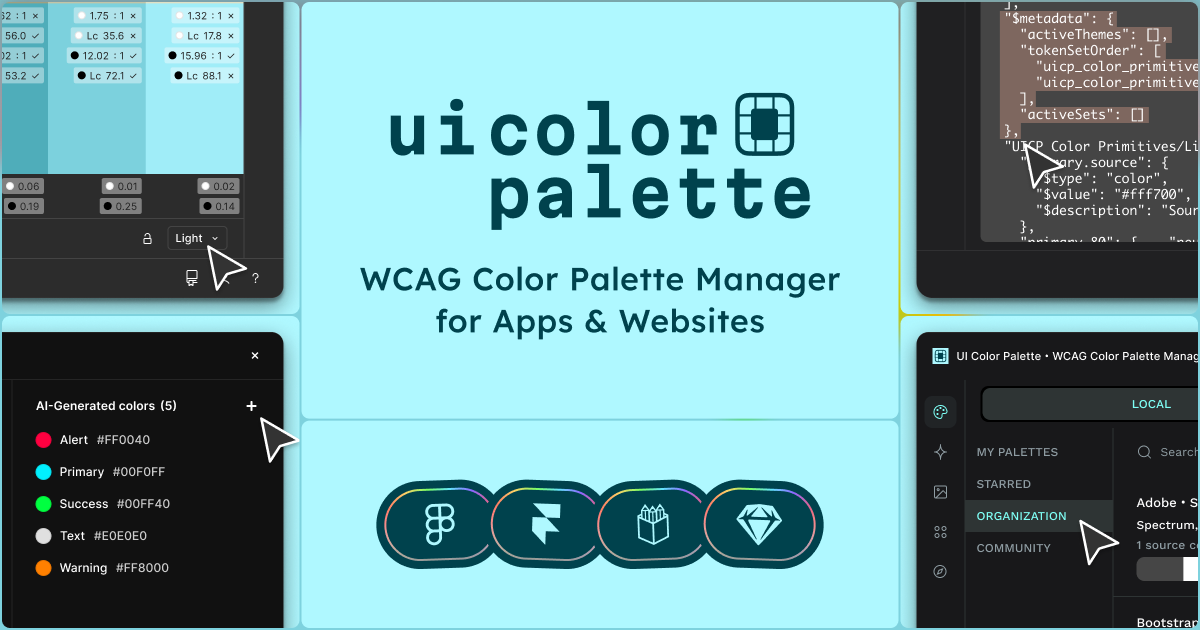 UI Color Palette /one・WCAG Color Palette Manager for Apps & Websites