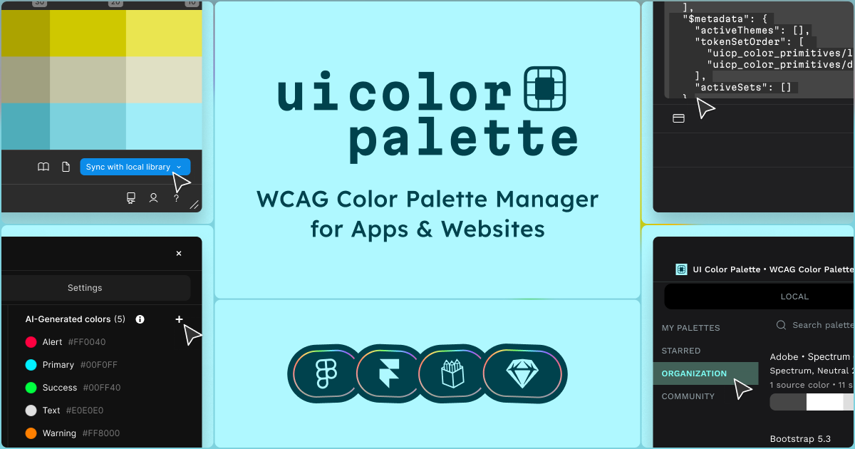 UI Color Palette /one・WCAG Color Palette Manager for Apps & Websites