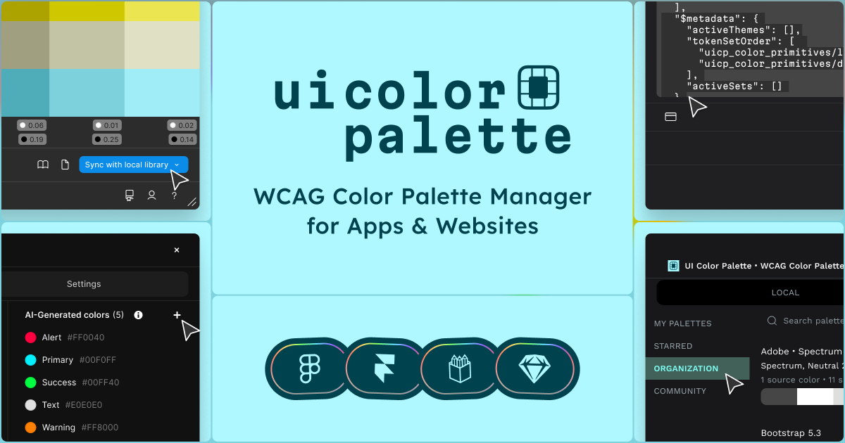 UI Color Palette /one・WCAG Color Palette Manager for Apps & Websites
